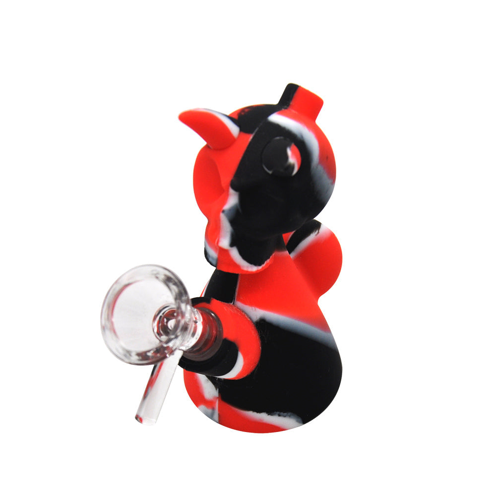 Devil Skull Mini Silicone Bubbler Bong - Puffing Bird NZ