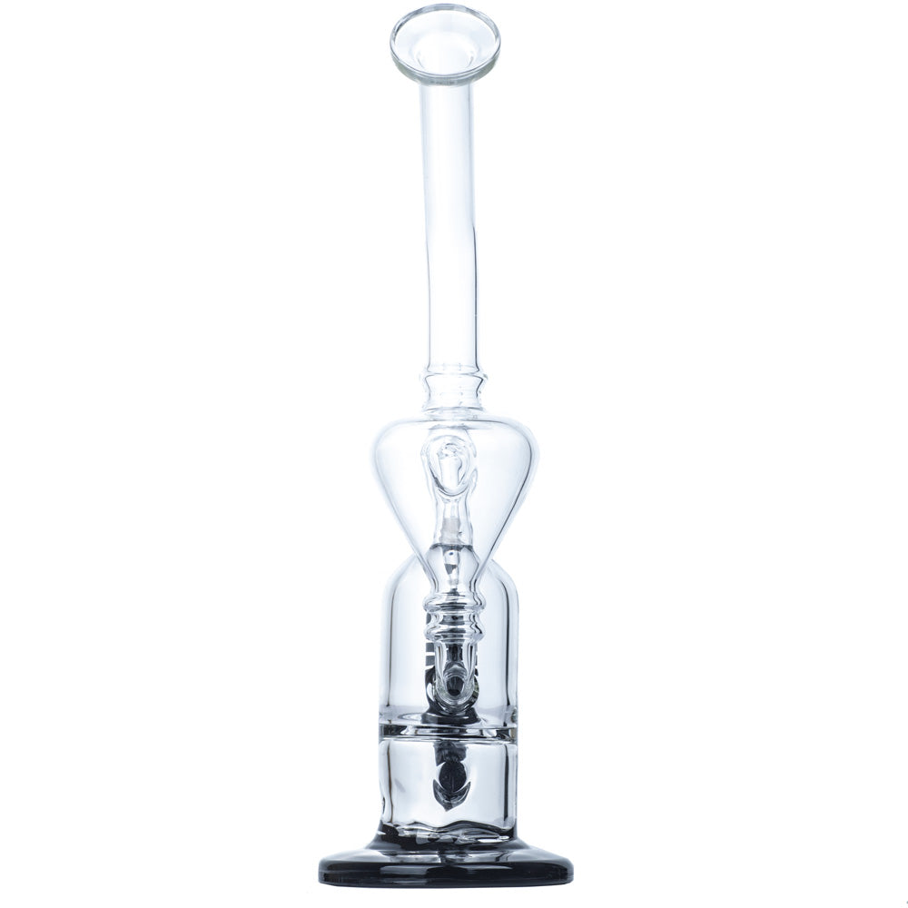 9" Dual Chamber Vortex Glass Bong - Puffing Bird NZ