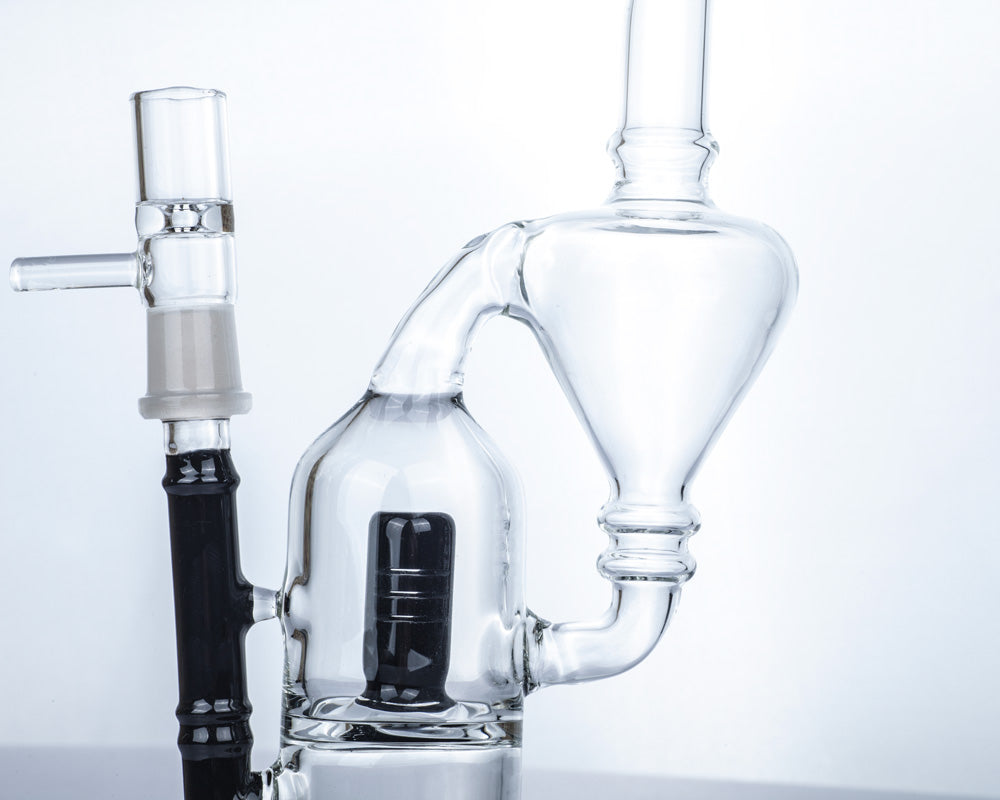 9" Dual Chamber Vortex Glass Bong - Puffing Bird NZ