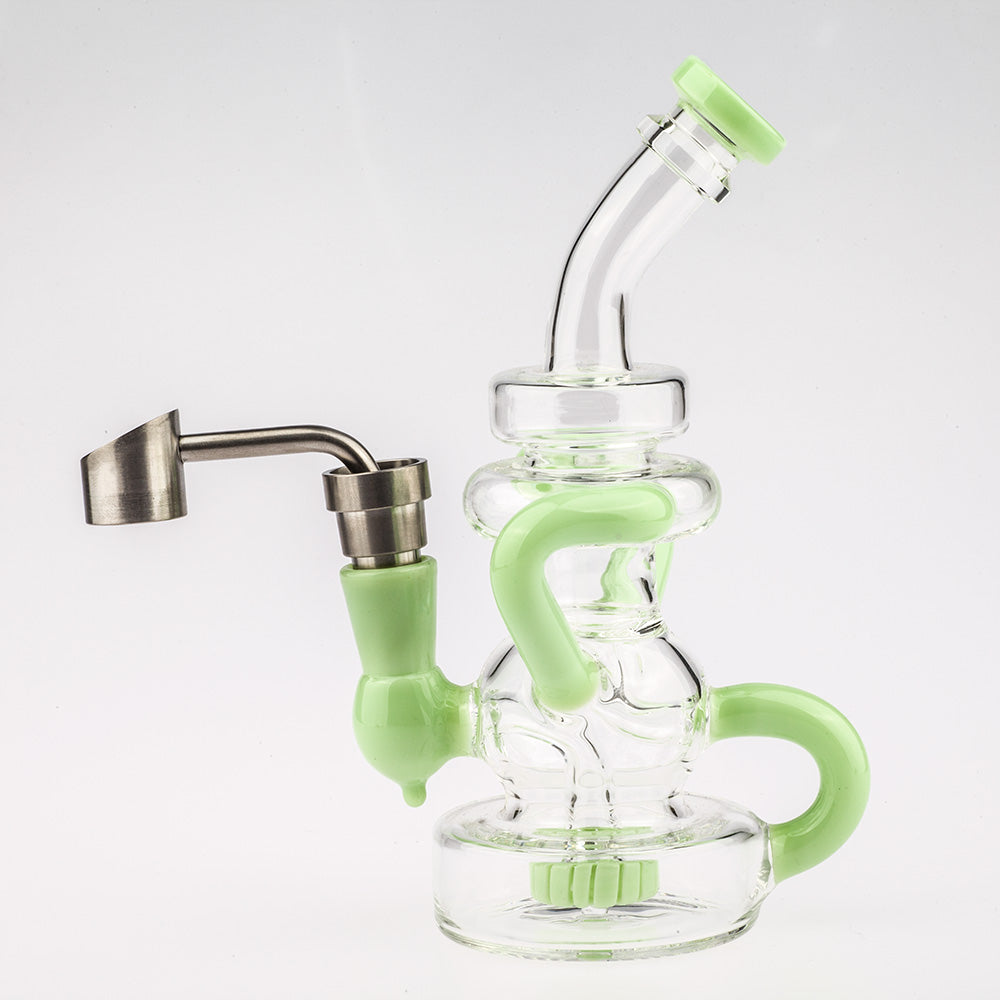 7.5" Recycler Showerhead Perc Dab Rig - Puffing Bird NZ