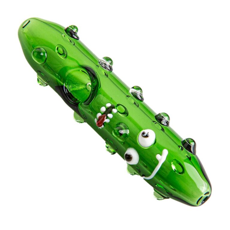 4.92" Rick and Morty "Pickle Rick" Glass Pipe - Puffing Bird NZ